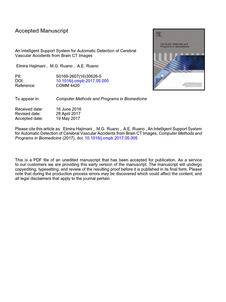 An Intelligent Support System For Automatic Detection of Cerebral ... An Intelligent Support System For Automatic Detection of Cerebral ...