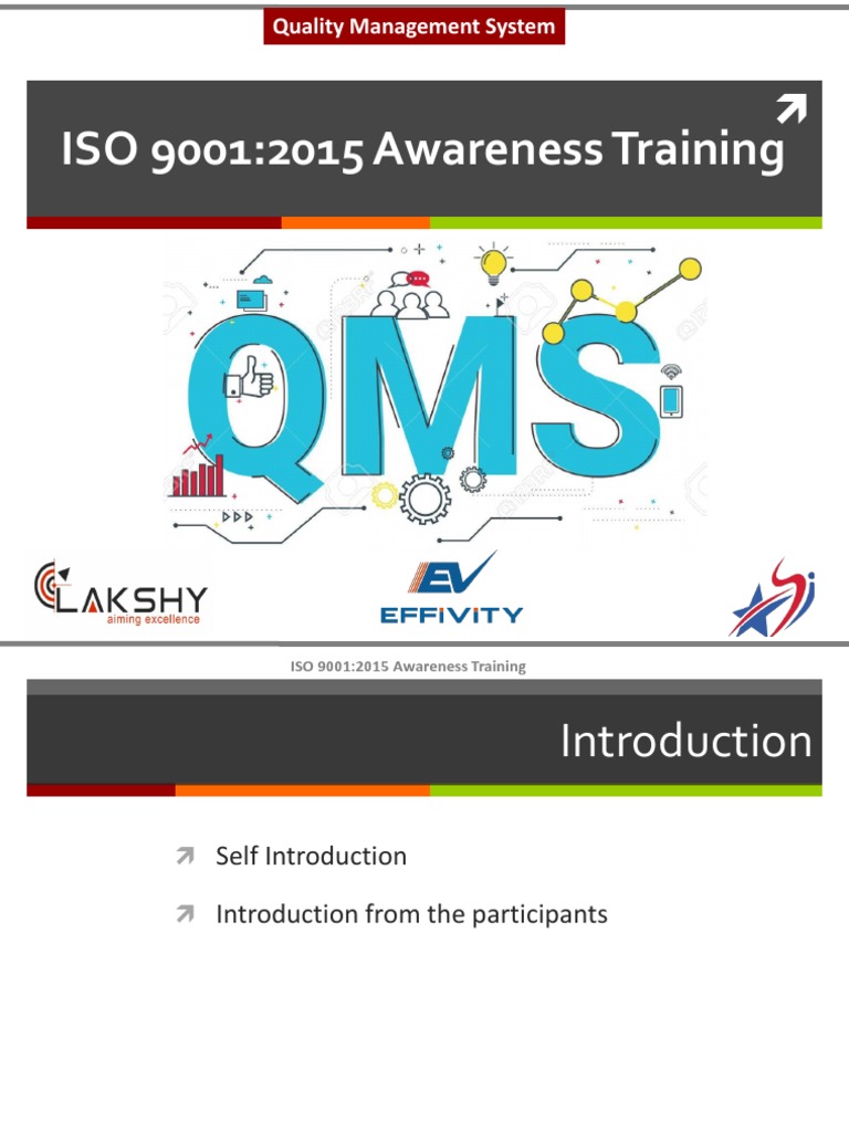 ISO 9001-2015 QMS Awareness Training Presentation | PDF | Iso 9000 ... ISO 9001-2015 QMS Awareness Training Presentation | PDF | Iso 9000 ...