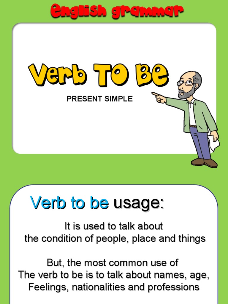 Verb To Be PPT Flashcards Fun Activities Games Grammar Guides Pic 46788 ...