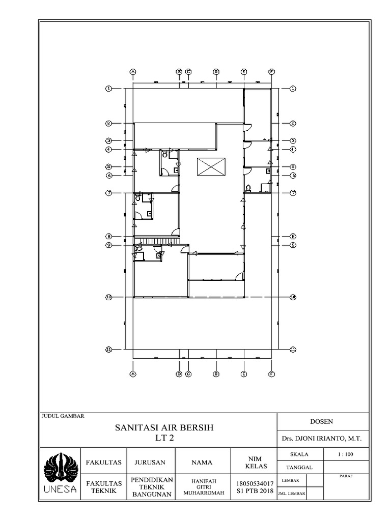 Denah Instalasi Air Bersih 2 | PDF