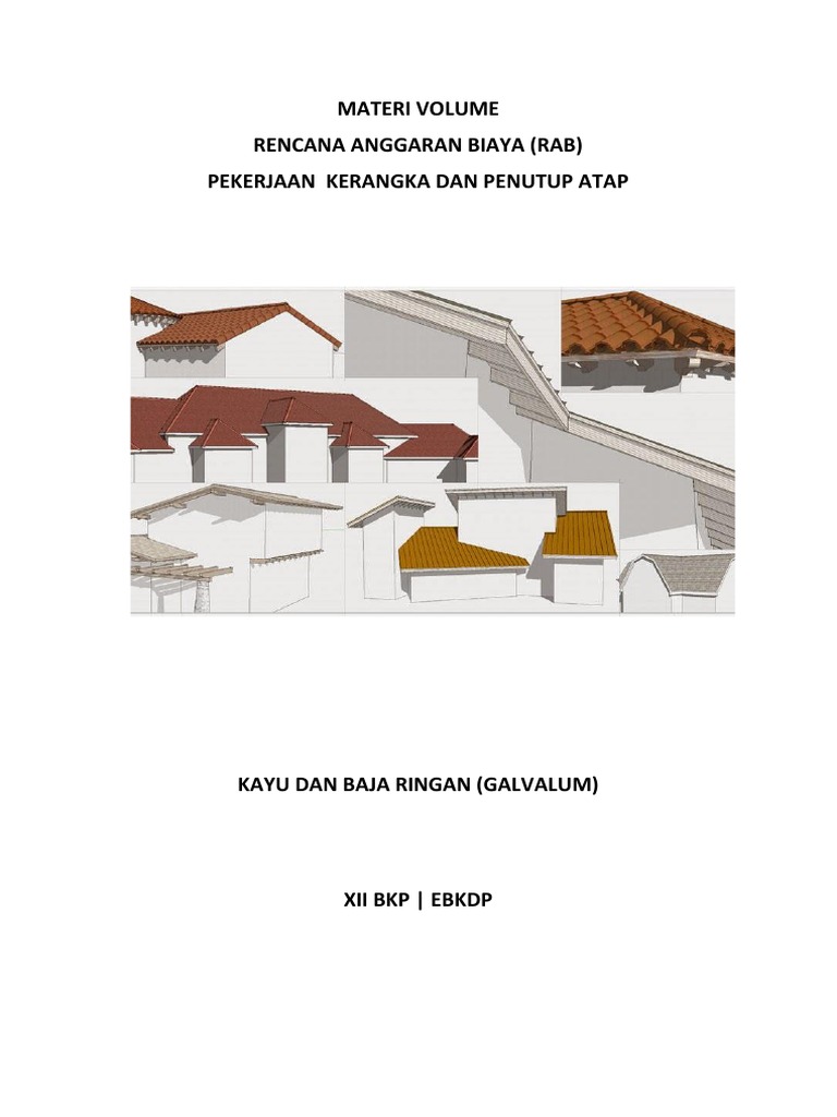 3.16 Materi Volume Rab Rangka & Penutup Atap | PDF