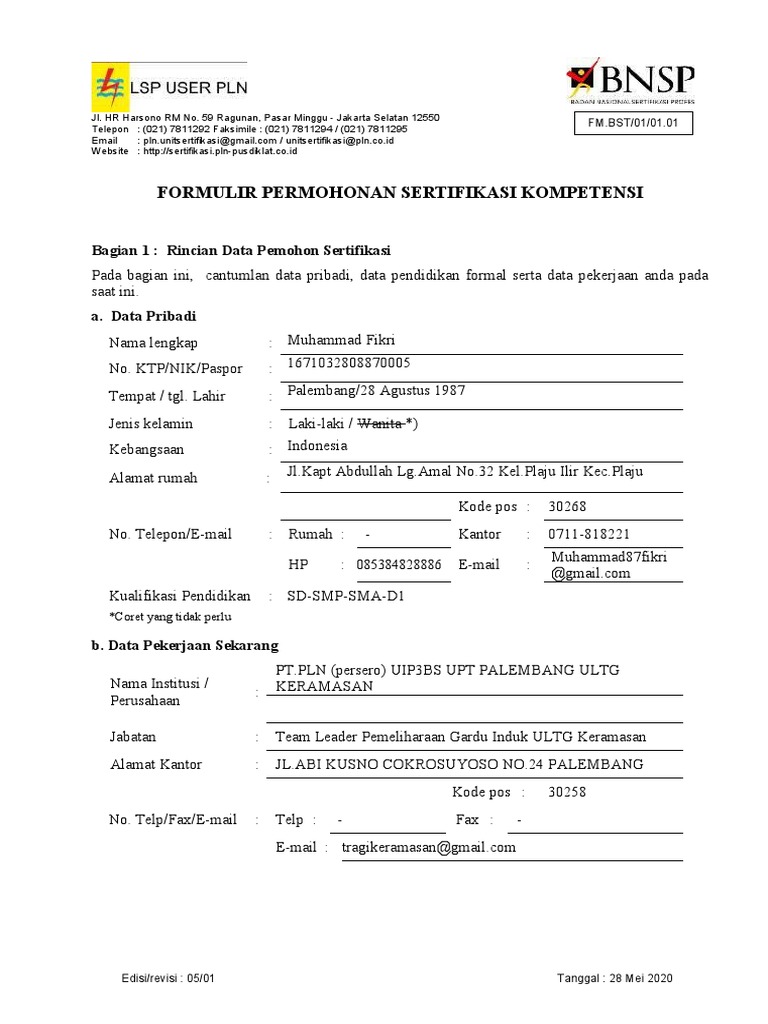 Formulir Permohonan | PDF