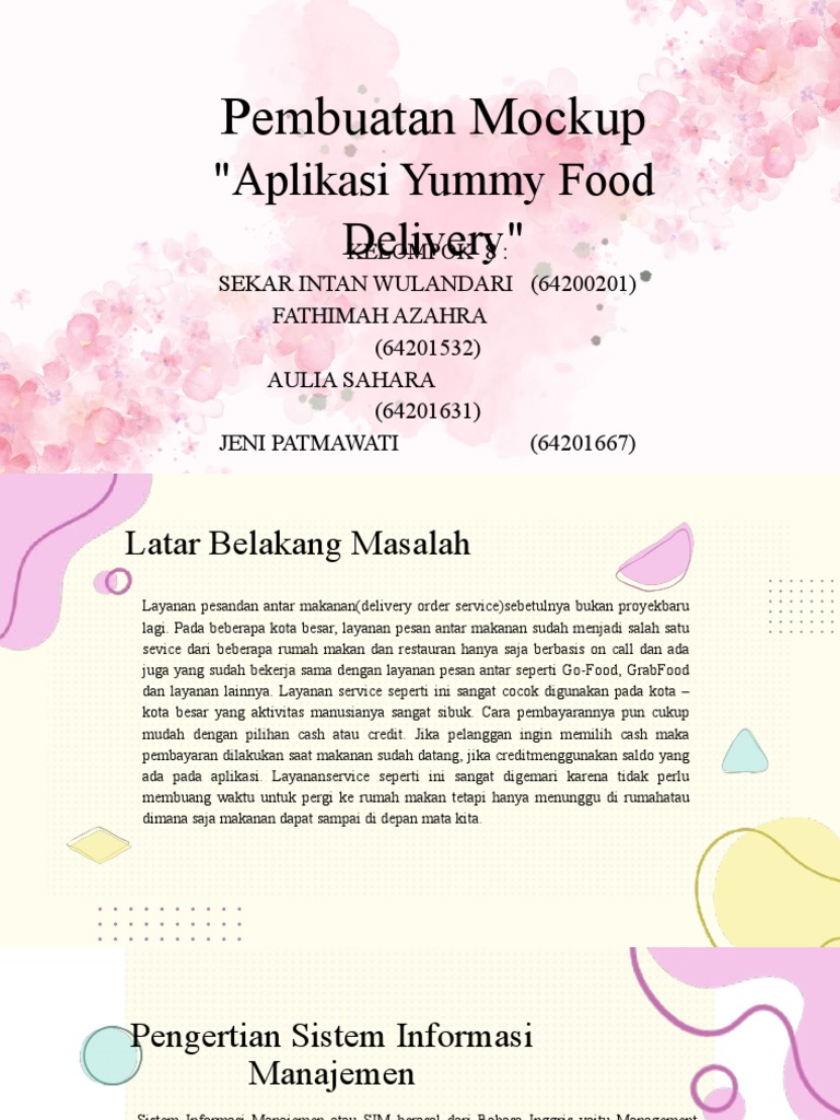 Pembuatan Mockup Aplikasi Yummy Food | PDF