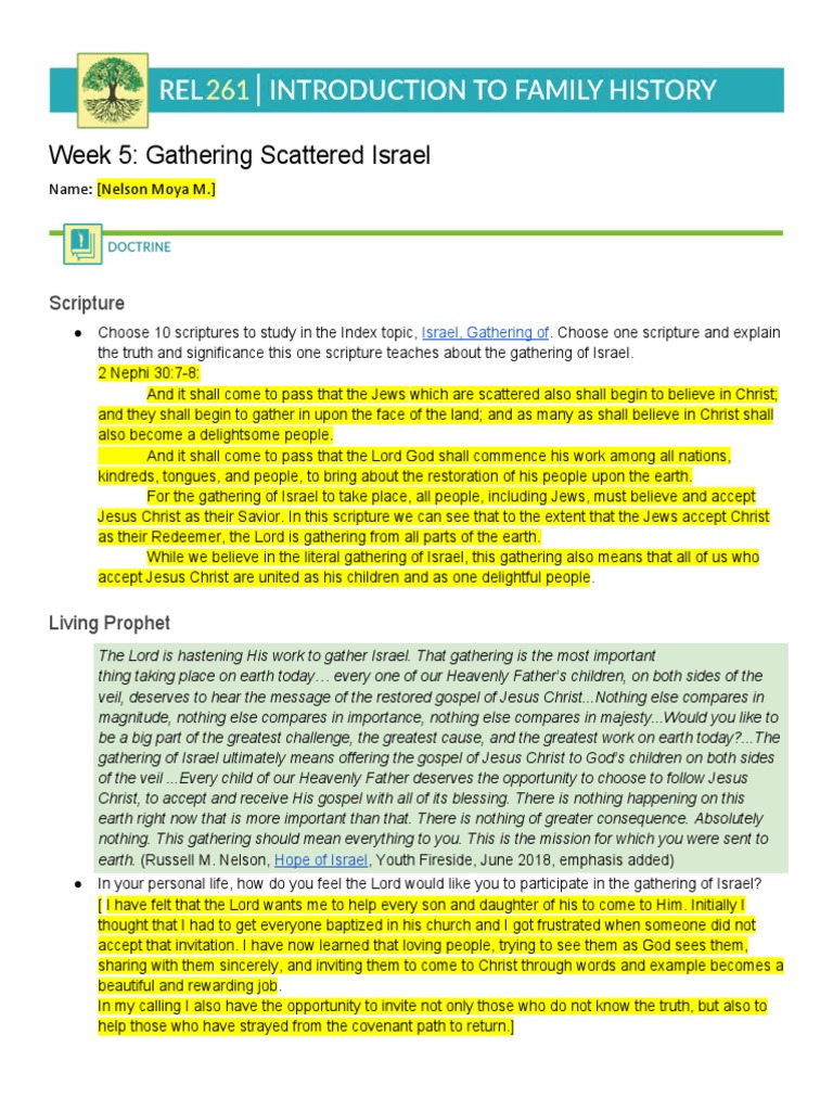 Week 5 - Gathering Scattered Israel NMM | PDF | Jesus | Abrahamic Religions