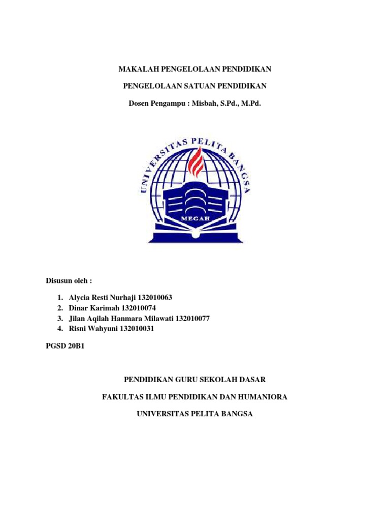 Pengelolaan Satuan Pendidikan Efektif | PDF