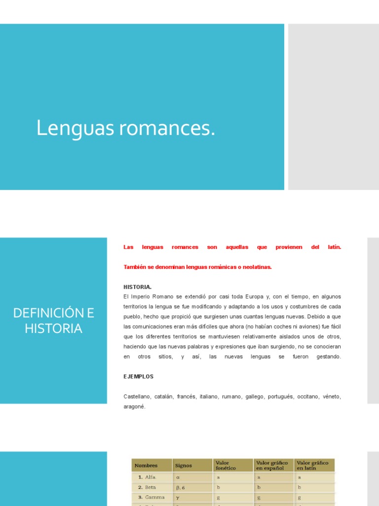 Lenguas Romances | PDF | Idiomas | Estudios de idiomas extranjeros