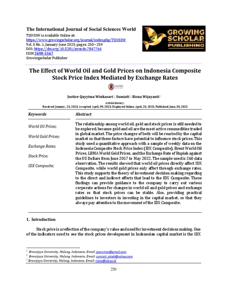328-Article Text-655-2-10-20230530 | PDF | Stocks | Exchange Rate