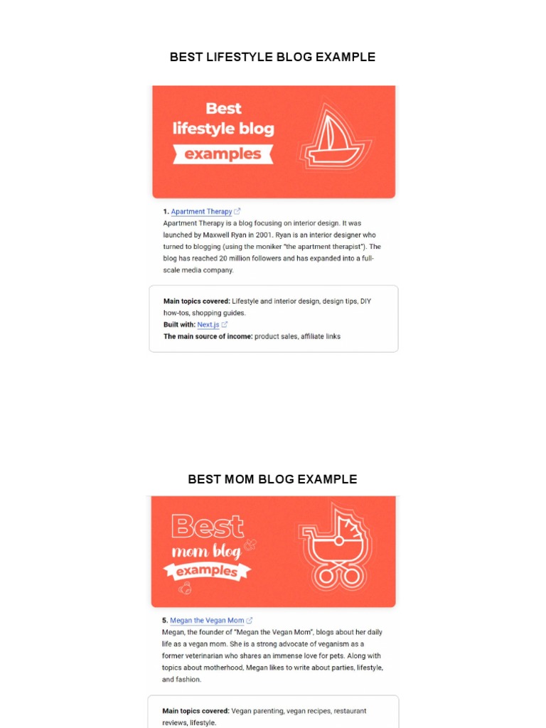 Best Lifestyle Blog Example | PDF