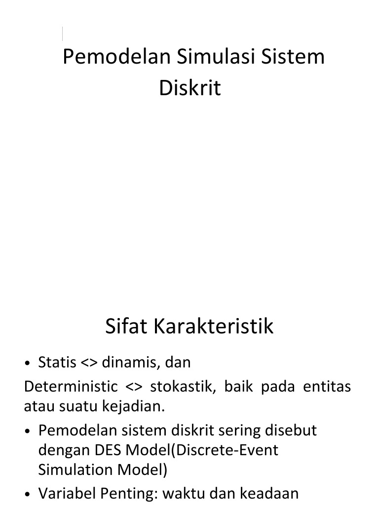 Pemodelan Simulasi Sistem Diskrit | PDF | Pengelolaan Keuangan & Uang ...