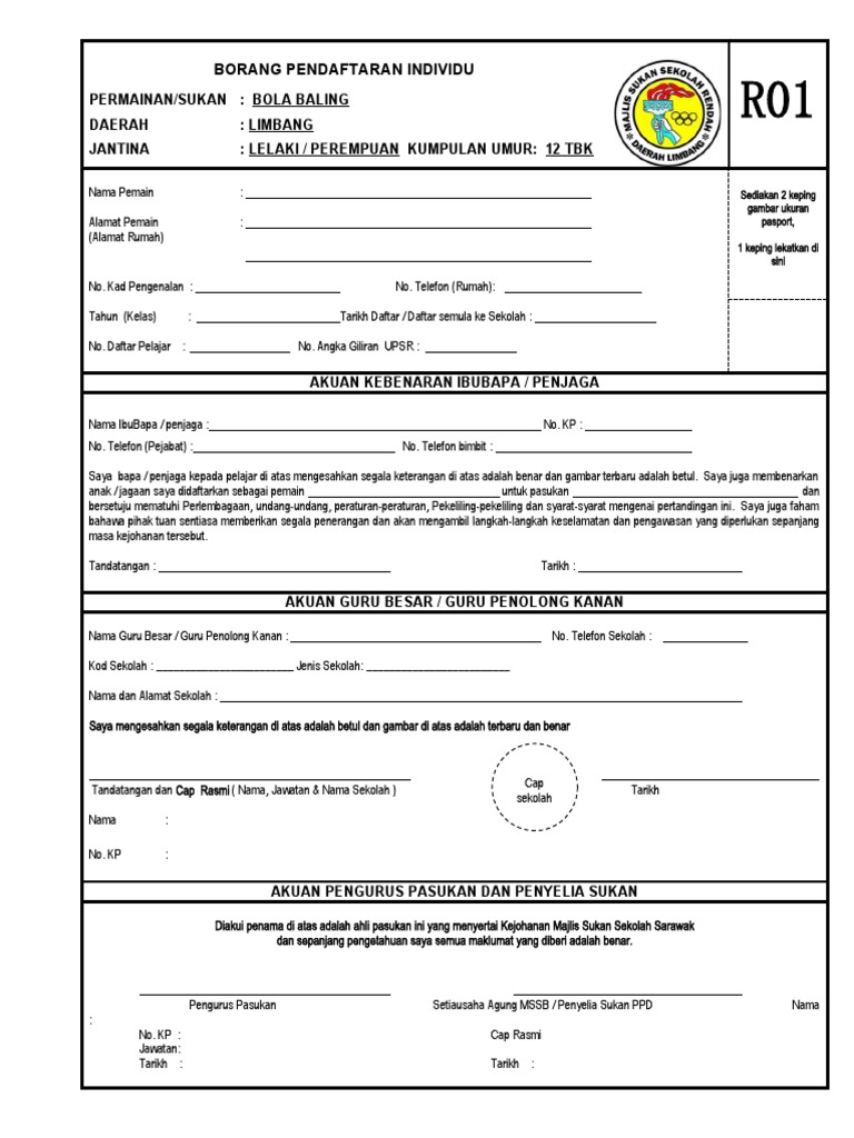 Borang Ro1 Mss | PDF