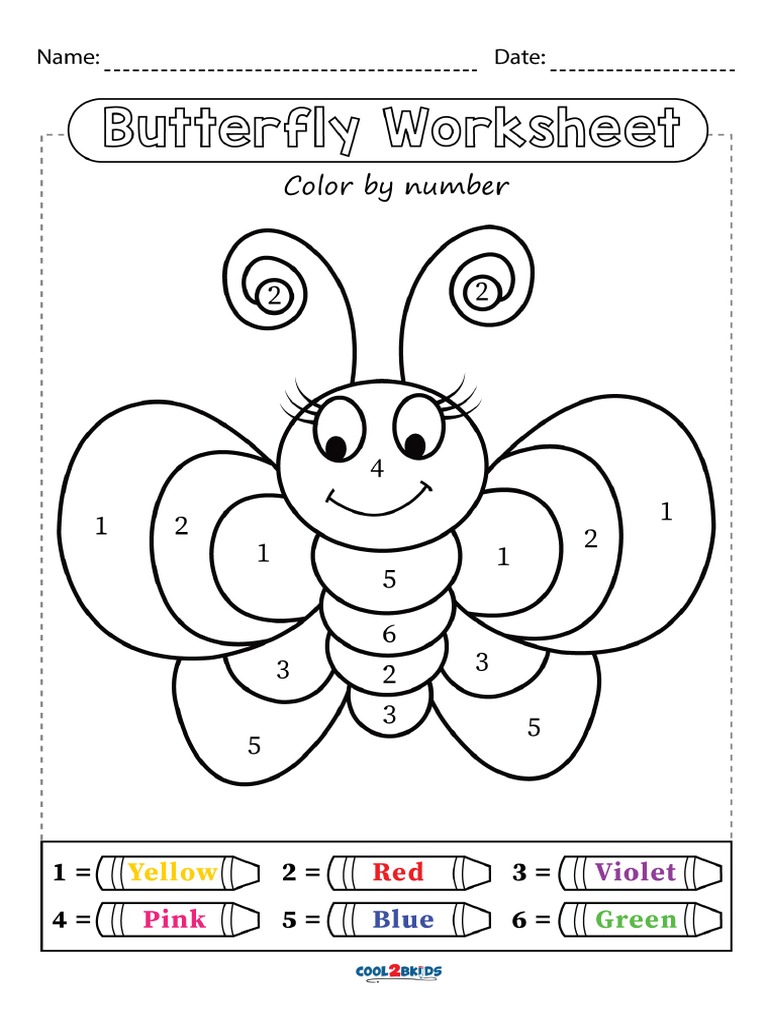 Butterfly Worksheet Preschool | PDF