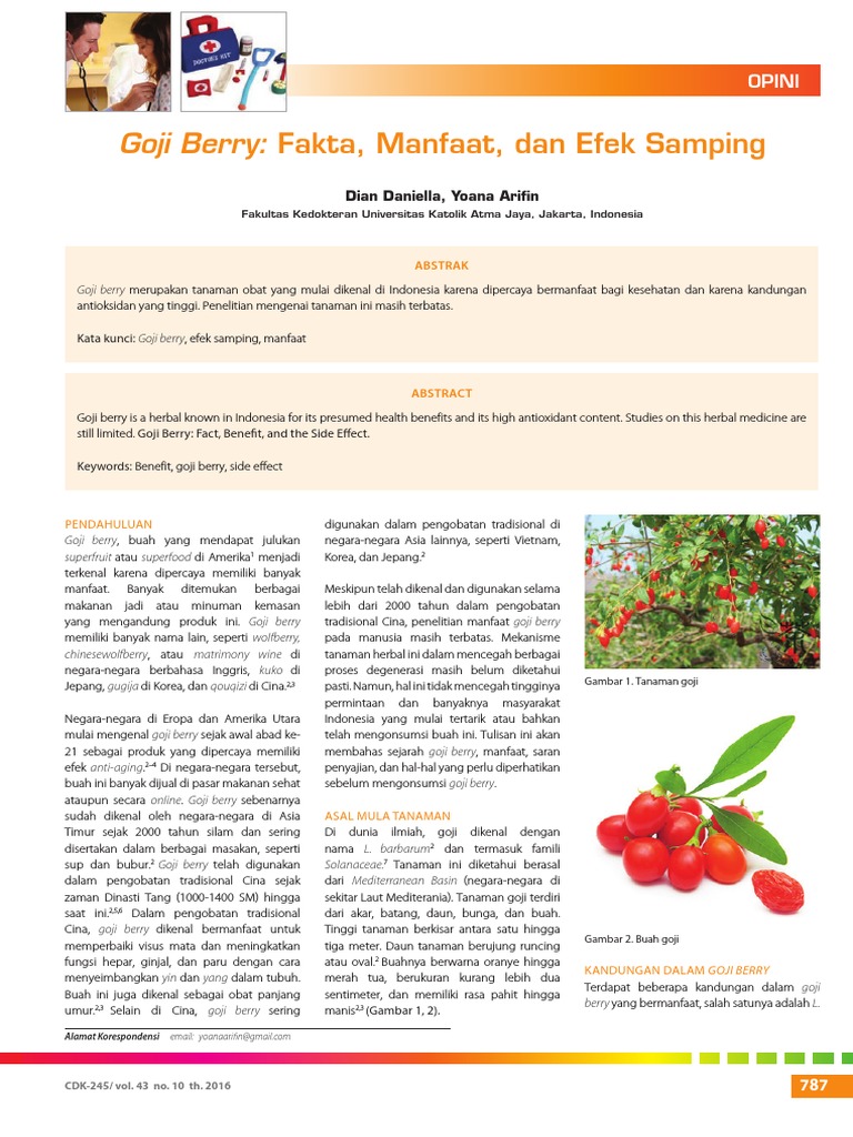 Goji Berry Fakta Manfaat Dan Efek Sampin 93c0b023 | PDF