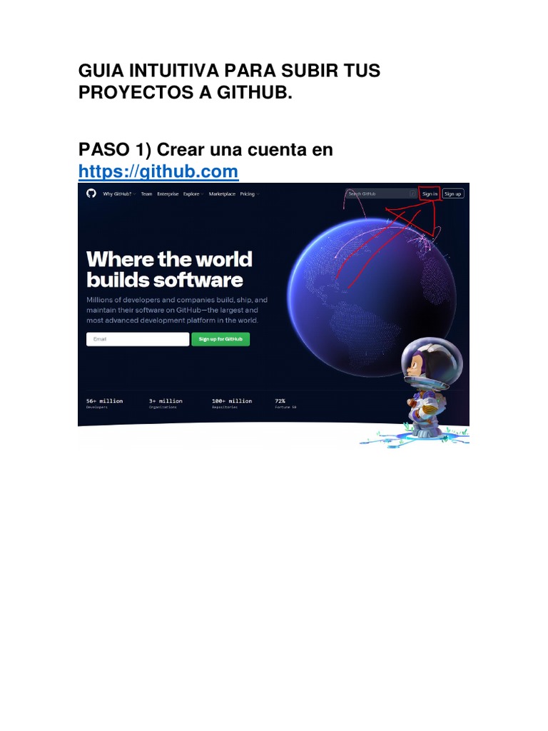 Guia Intuitiva para Subir Tus Proyectos A Github | PDF | Ingeniería de software | Desarrollo de ...