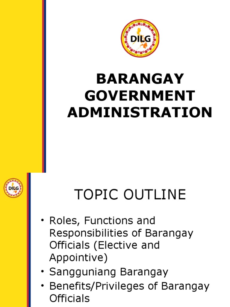 3 Barangay Governance Administration | PDF