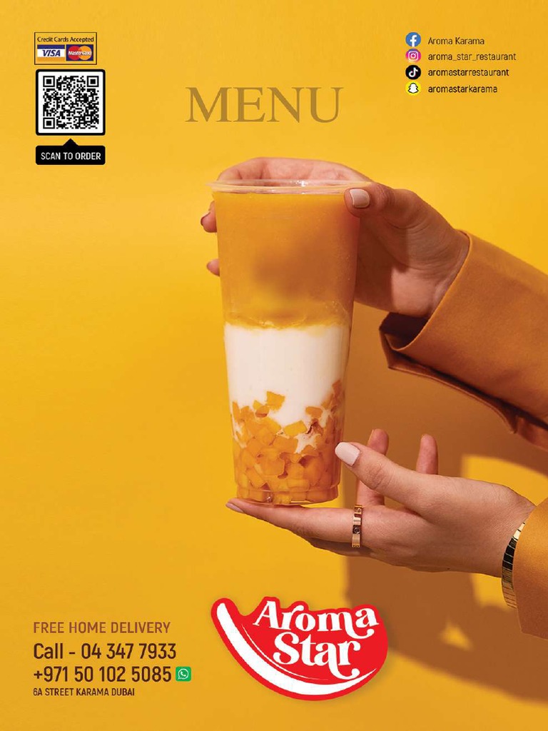 Aroma Star Menu-1 | PDF