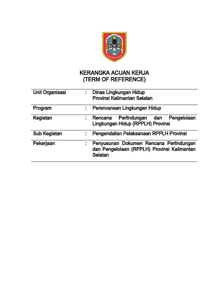 Revisi RPPLH Kalimantan Selatan 2023 | PDF
