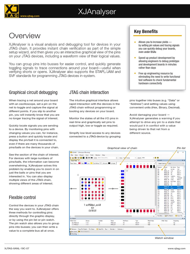Xjtag Product Sheet - Xjanalyser en | PDF | Debugging | Manufactured Goods