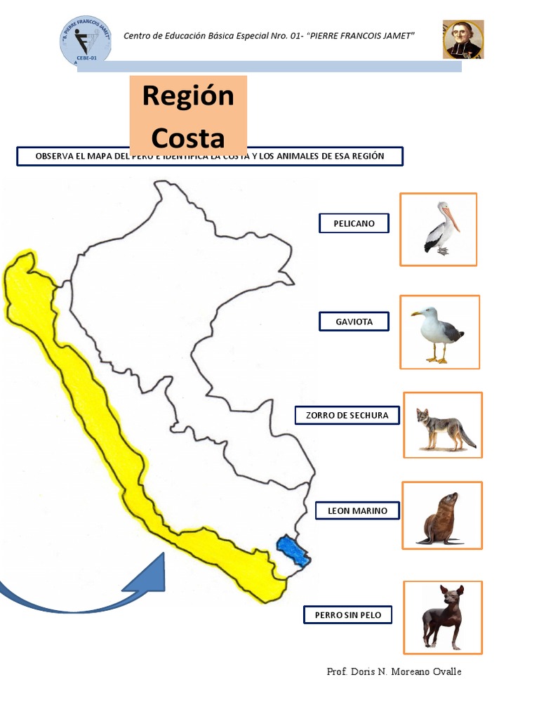 Ficha Del Mapa de La Costa | PDF