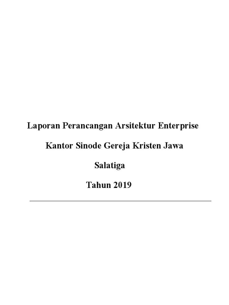 Laporan Perancangan Arsitektur Enterprise | PDF