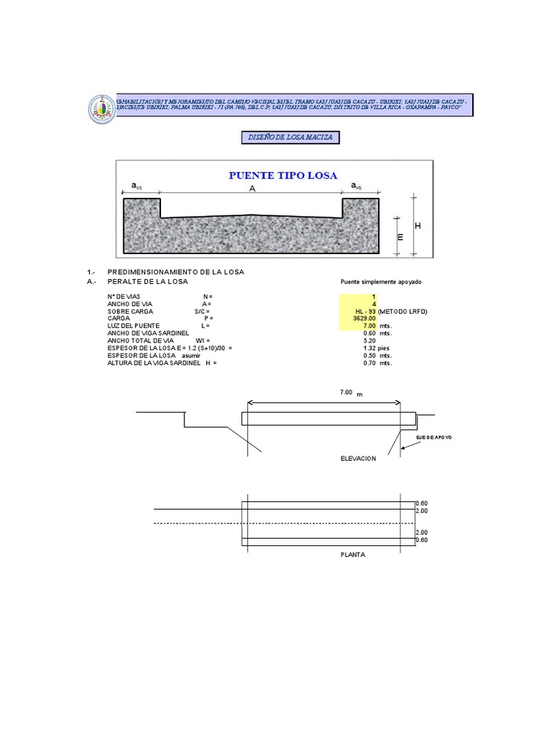 Calculo Estructural de Ponton L 7m | PDF