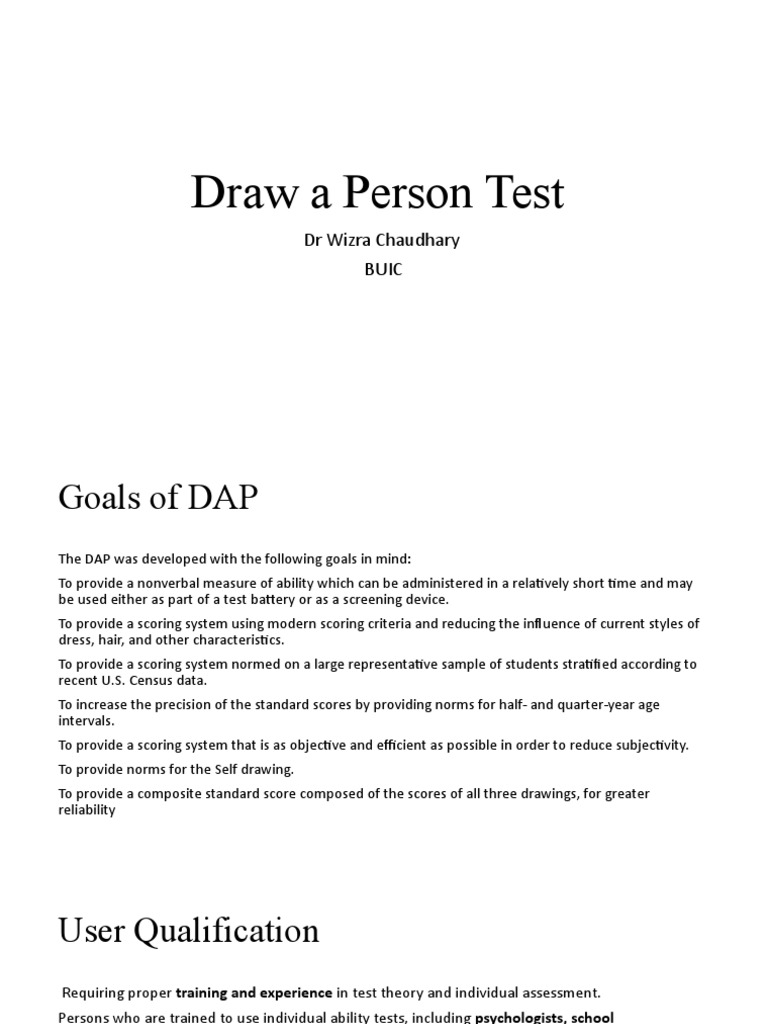 Draw A Person Test | PDF | Standard Score | Percentile