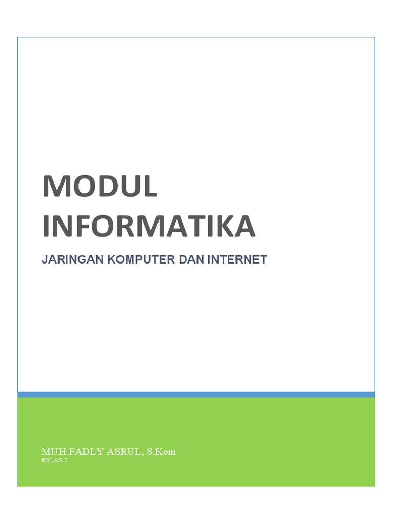 Modul Ajar Informatika - Jaringan Komputer Dan Internet - Fase D-1 | PDF Modul Ajar Informatika - Jaringan Komputer Dan Internet - Fase D-1 | PDF
