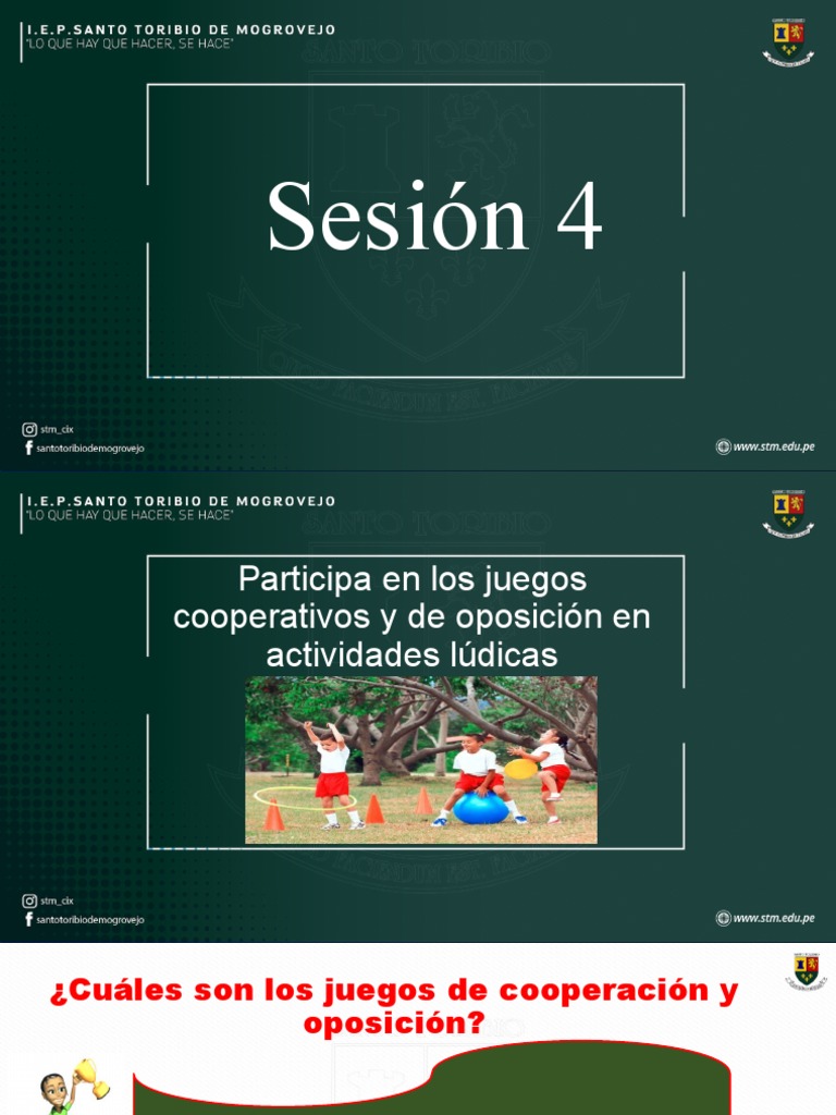 PPT. 2do GRADO Participa en Los Juegos Cooperativos y de Oposicion en Actividades Ludicas | PDF