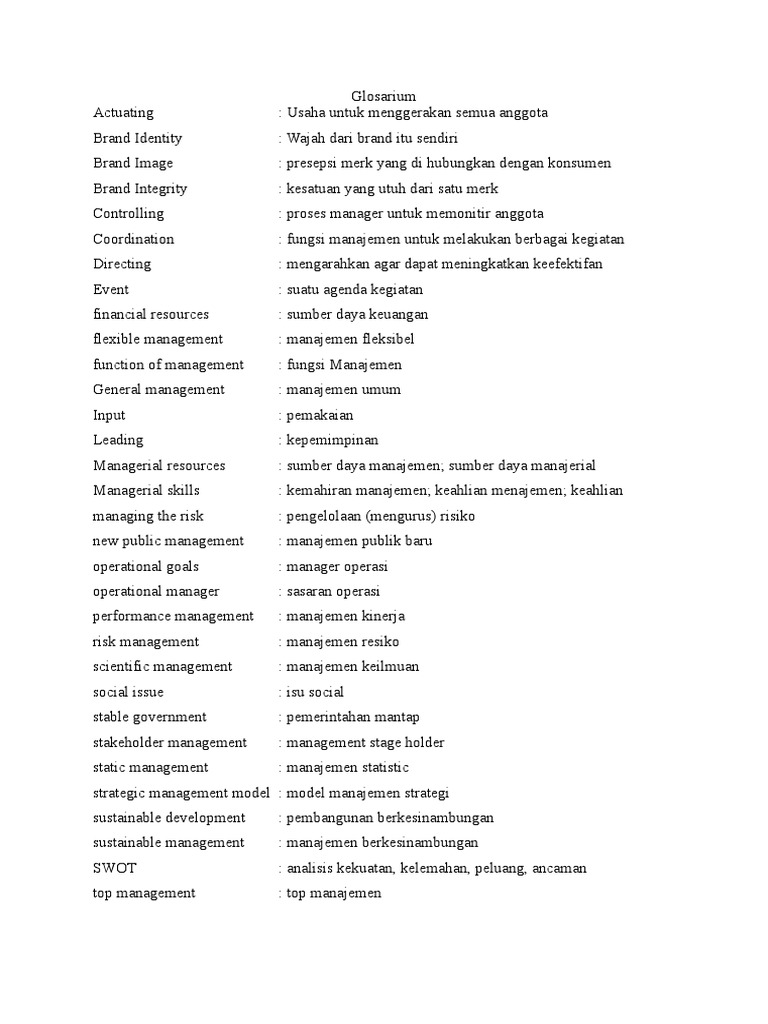 Glosarium Dan Indeks | PDF