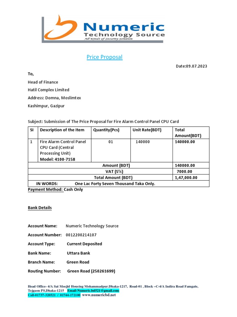 Hatil Complex Quotation | PDF