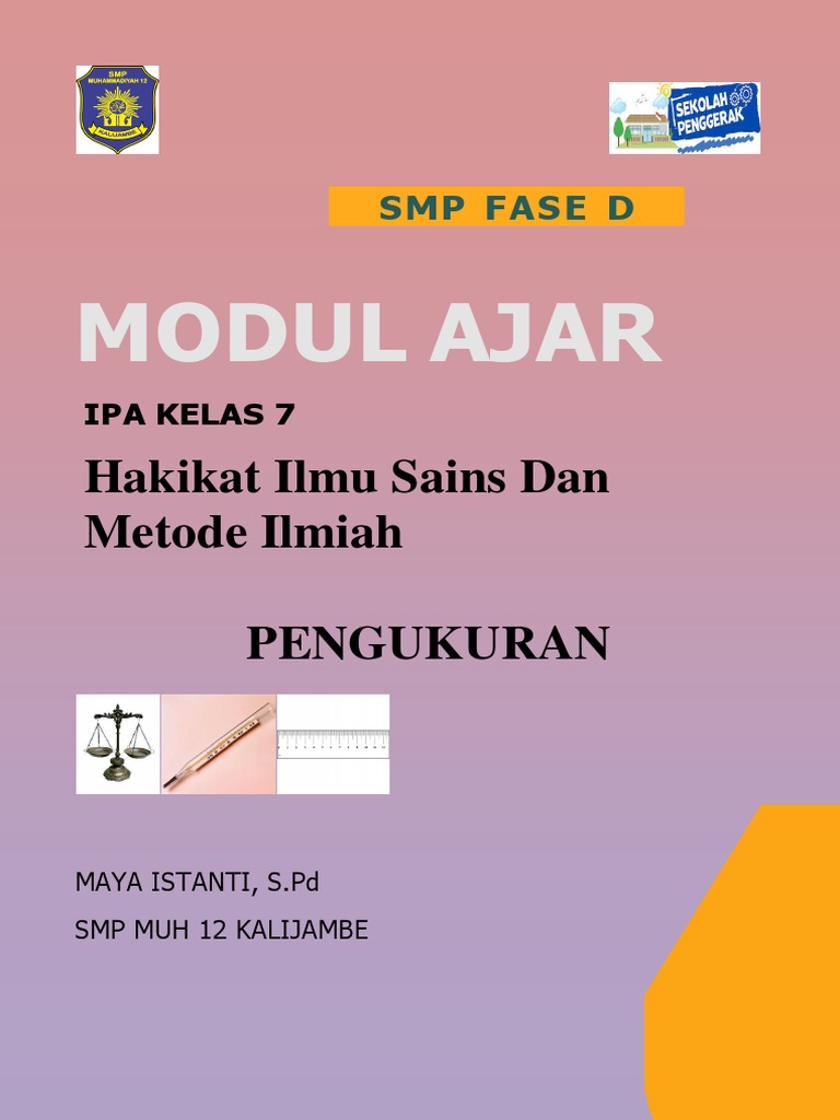 Modul Ajaru Pengetahuan Alam (IPA) - Modul Ajar Topik Pengukuran - Fase ...