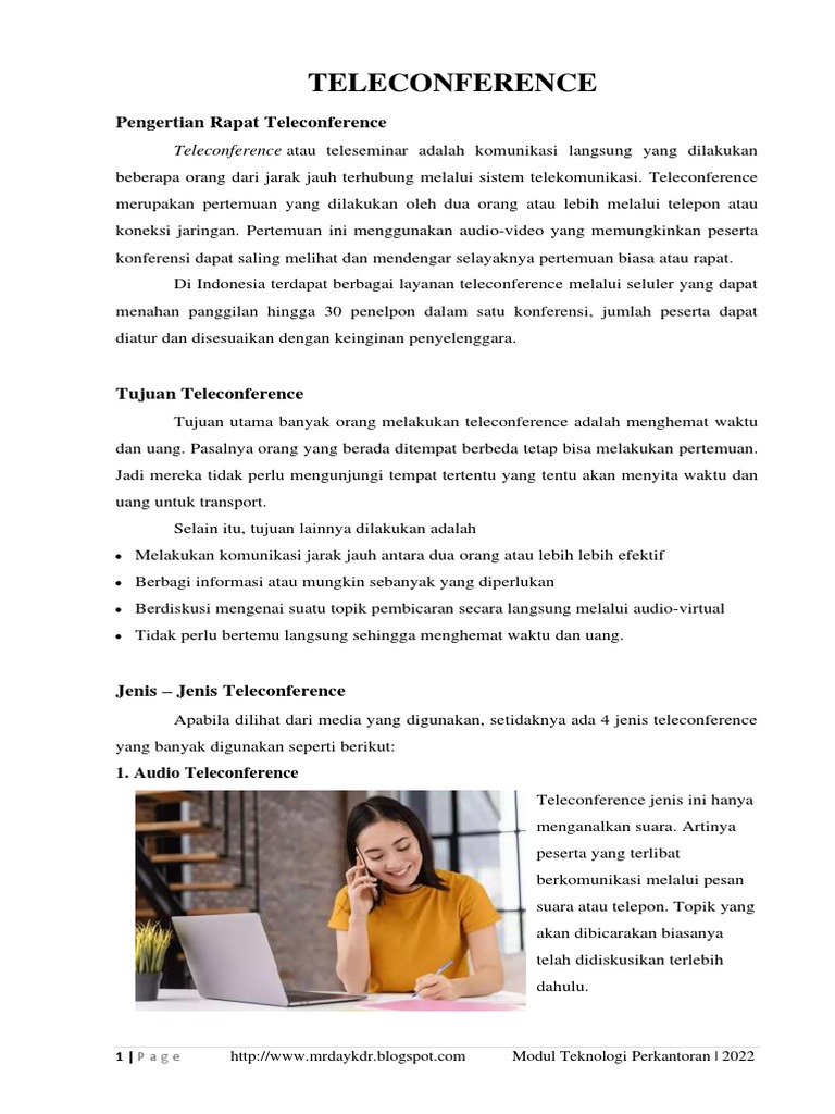 Panduan Lengkap Teleconference | PDF | Teknologi & Rekayasa