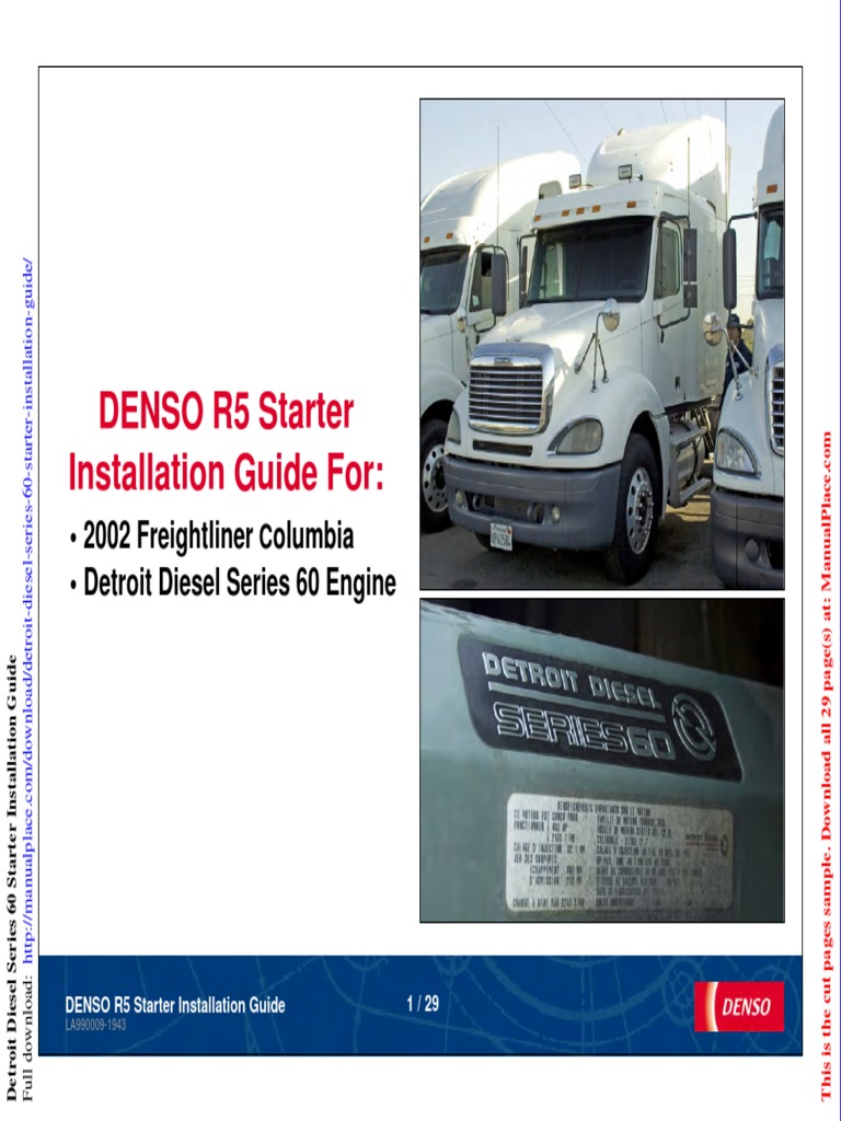 Detroit Diesel Series 60 Starter Guide | PDF | Computers | Technology ...