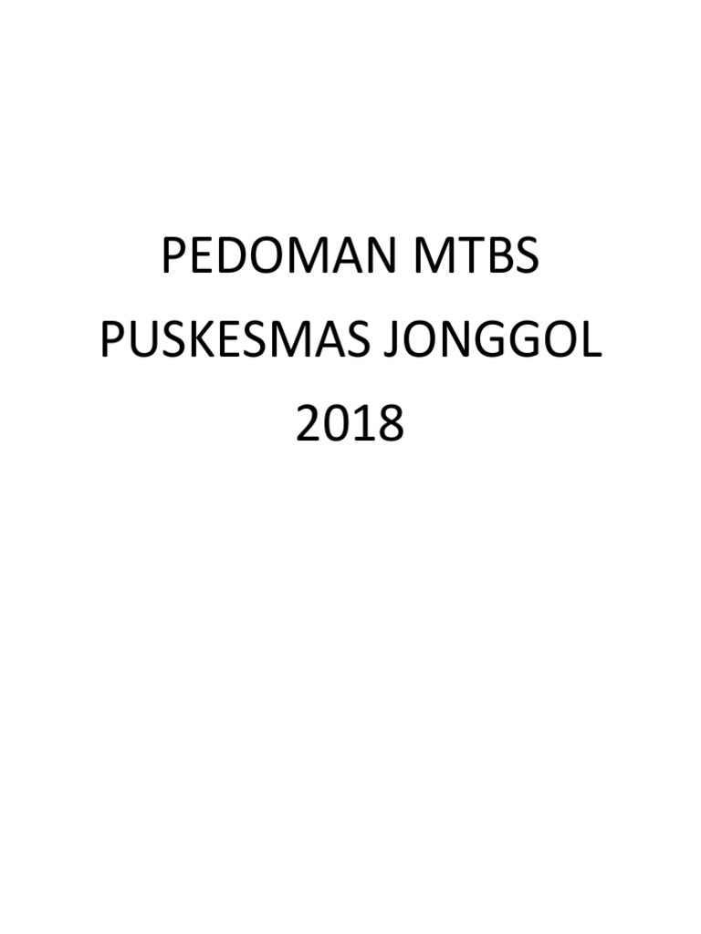 Pedoman Mtbs Anak | PDF
