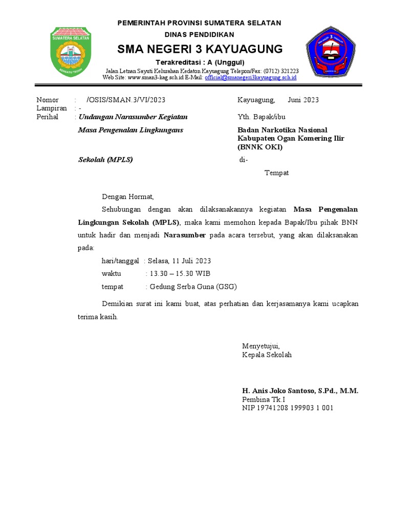 Undangan BNN-3 | PDF