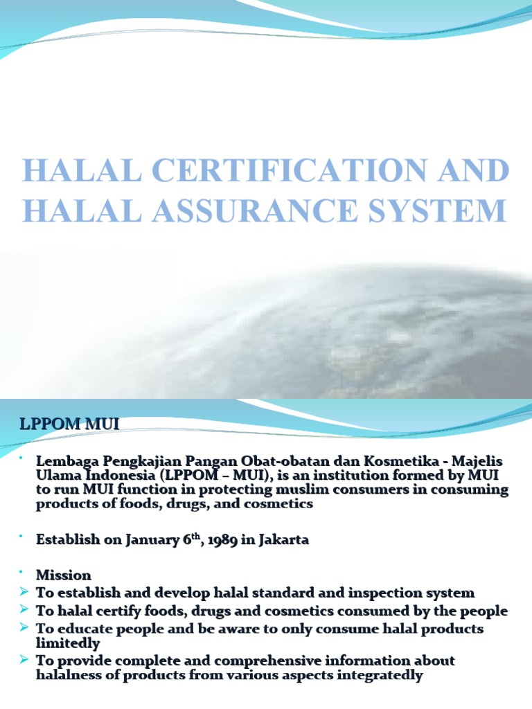 Halal Certification and Halal Assurance | Download Free PDF | Supply ...
