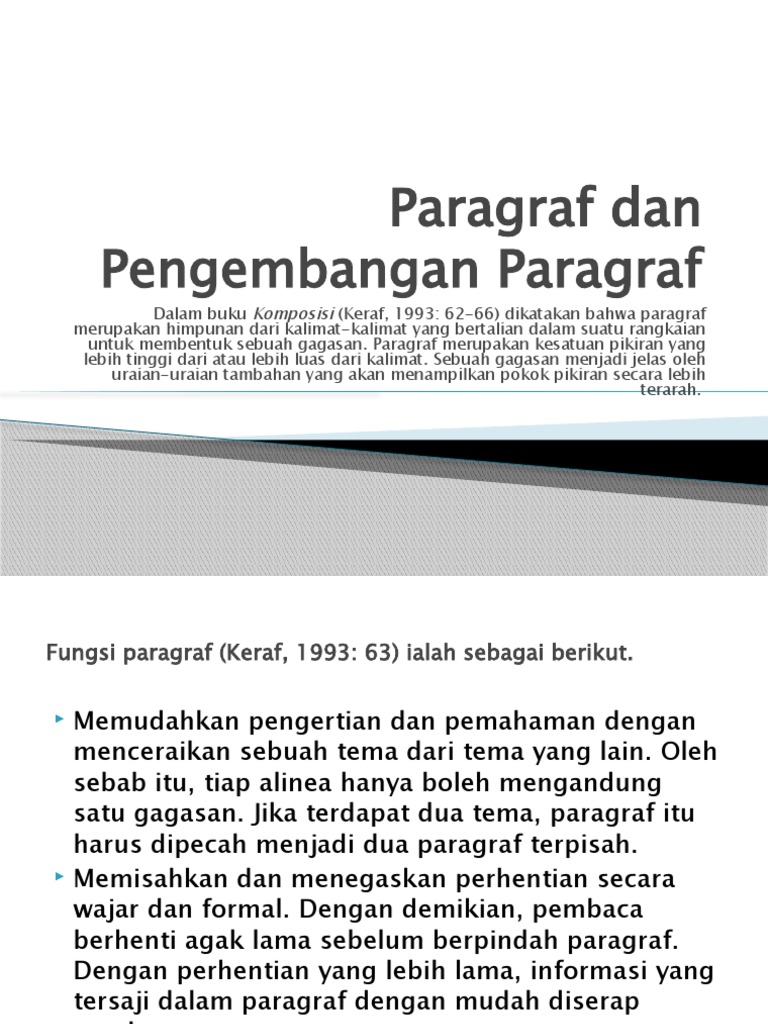 PARAGRAF | PDF | Seni & Disiplin Bahasa