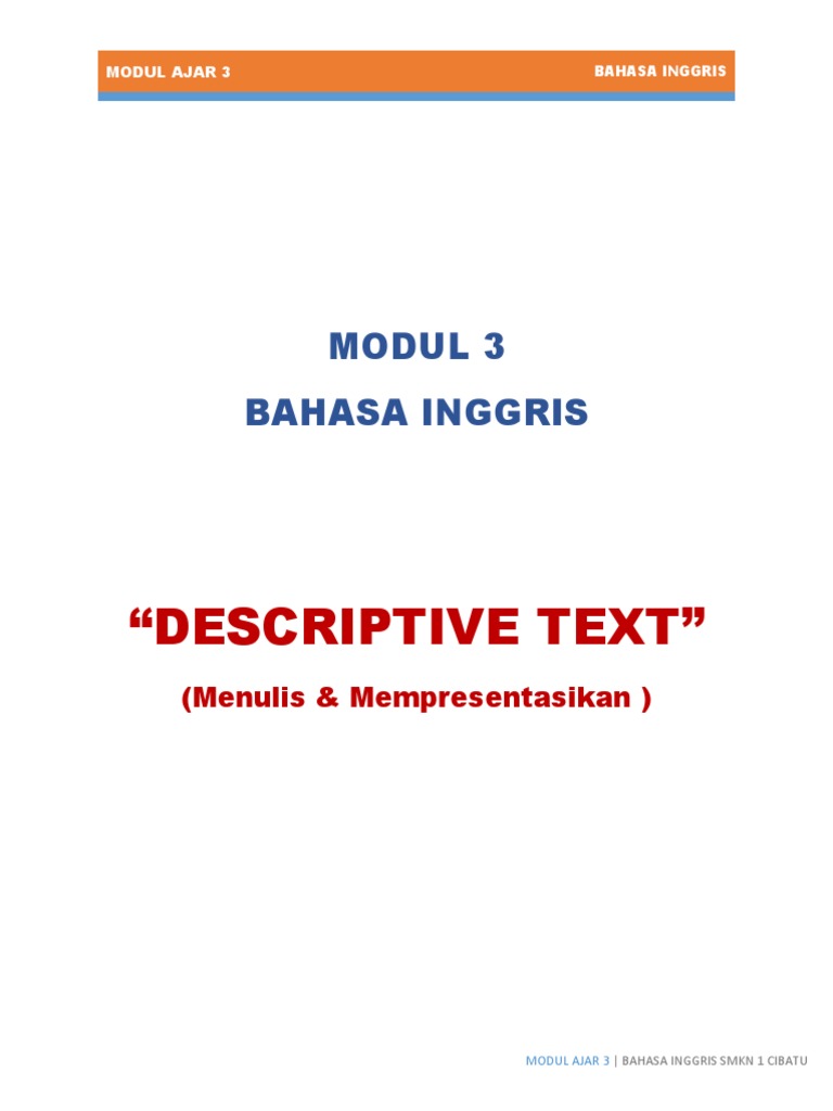 Modul Ajar 3 (Descriptive) - 2022 | PDF
