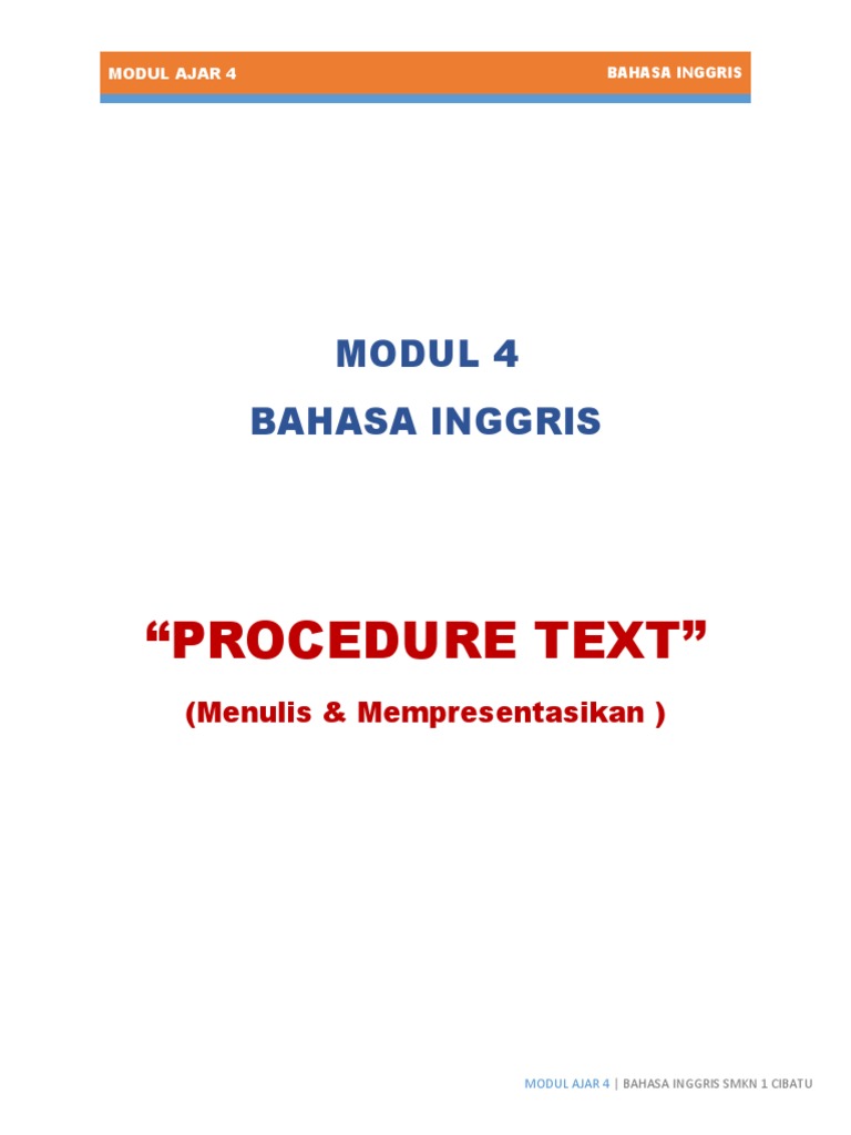 Modul Ajar 4 (Procedure) - 2022 | PDF