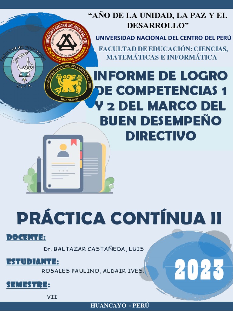 Informe de Nivel de Logro de Competencias 1 y 2 | PDF | Aprendizaje | Perú
