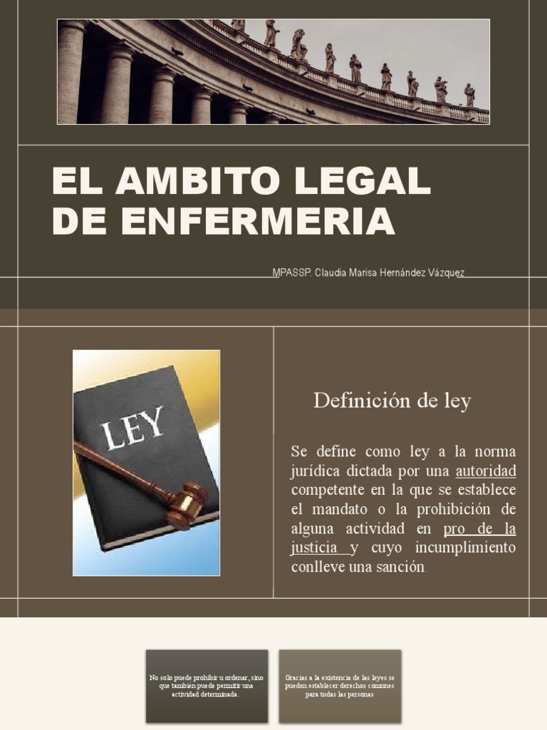 El Ambito Legal de Enfermeria | PDF | Enfermería | Estatuto