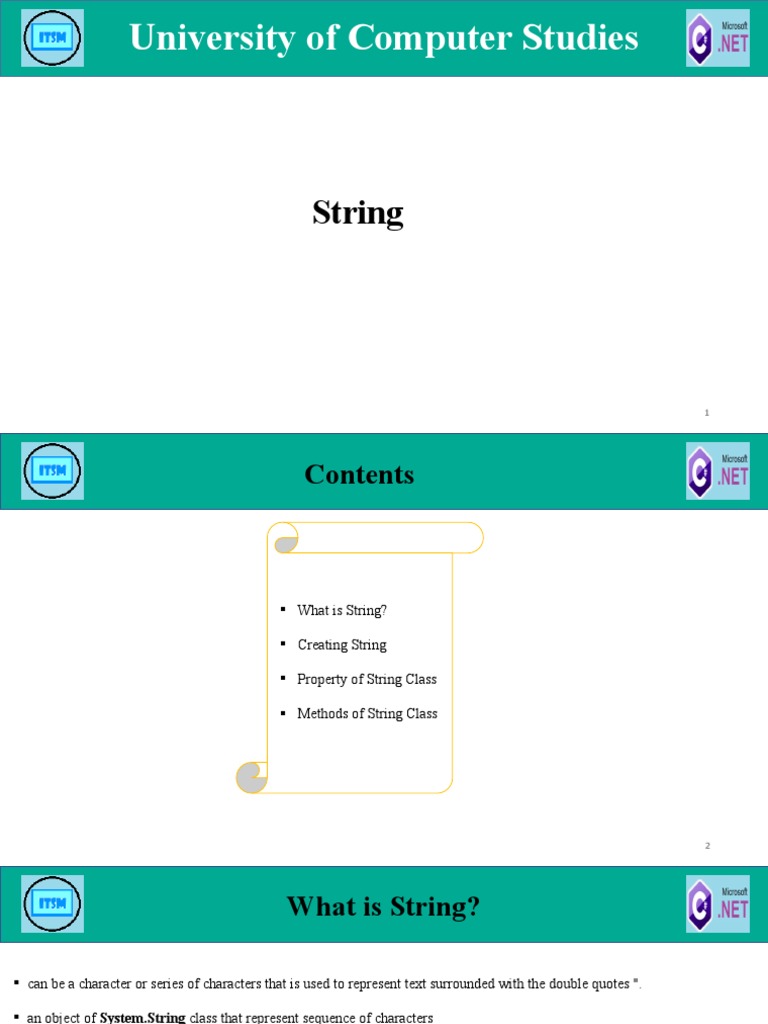 11 String | PDF | Boolean Data Type | Parameter (Computer Programming)
