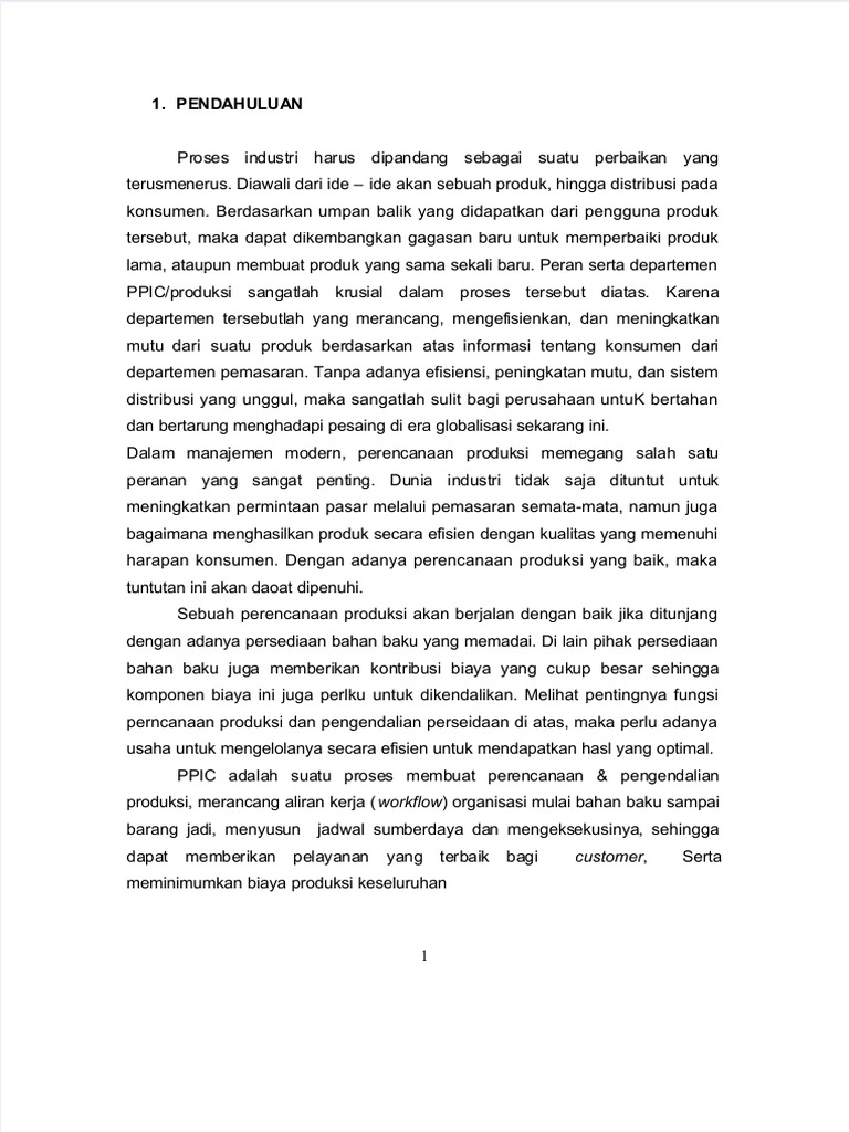 Contoh Makalah PPIC Lengkap | PDF