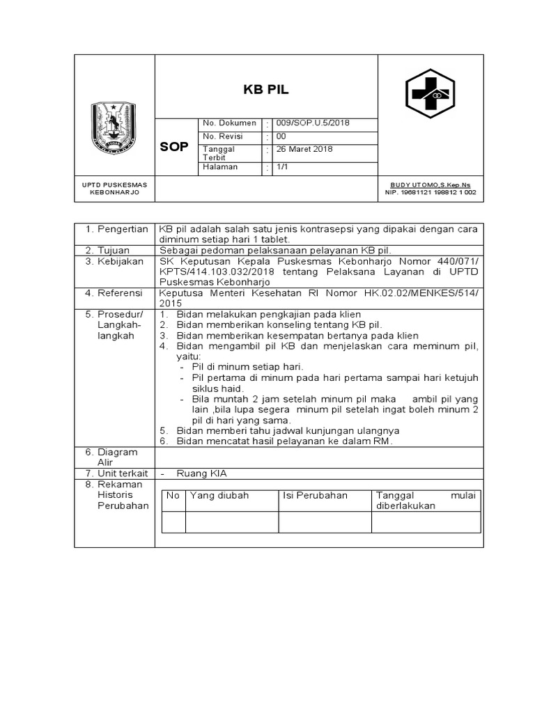 Sop KB Pil | PDF