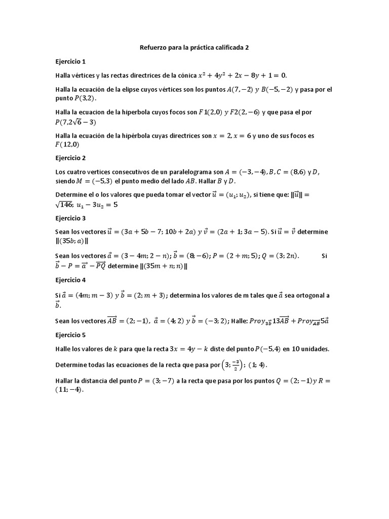 Ejercicios para La PC2 | PDF | Métodos y materiales de enseñanza | Ciencia y matemáticas