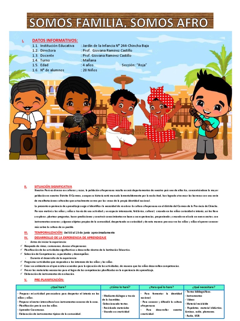 Cultura Afroperuana para Niños | PDF | Estudios de idiomas extranjeros