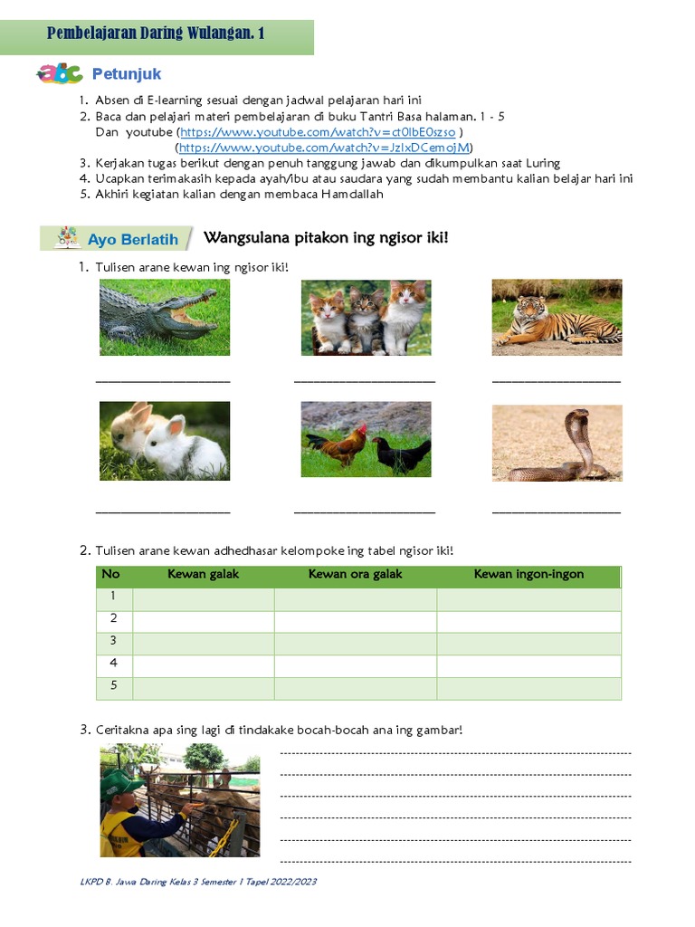 LKPD LURING B.JAWA Wulangan 1 | PDF