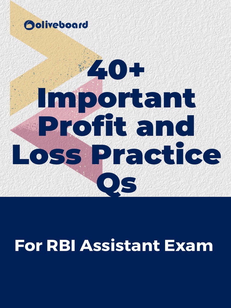 Profit and Loss Rbi Ass | PDF | Profit (Economics) | Prices