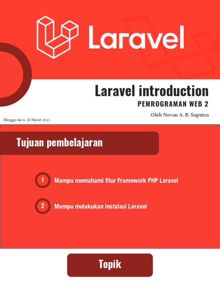 Minggu Ke-6 Laravel Introduction | Download Free PDF | Php | Computing
