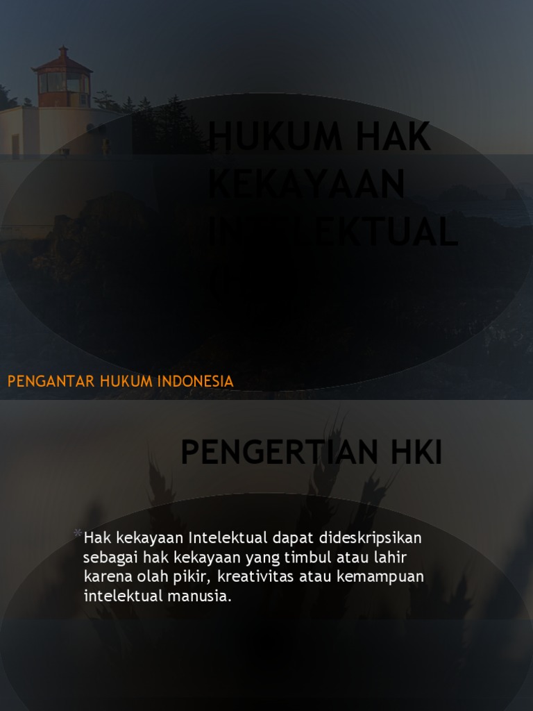 Hukum Hak Kekayaan Intelektual | PDF