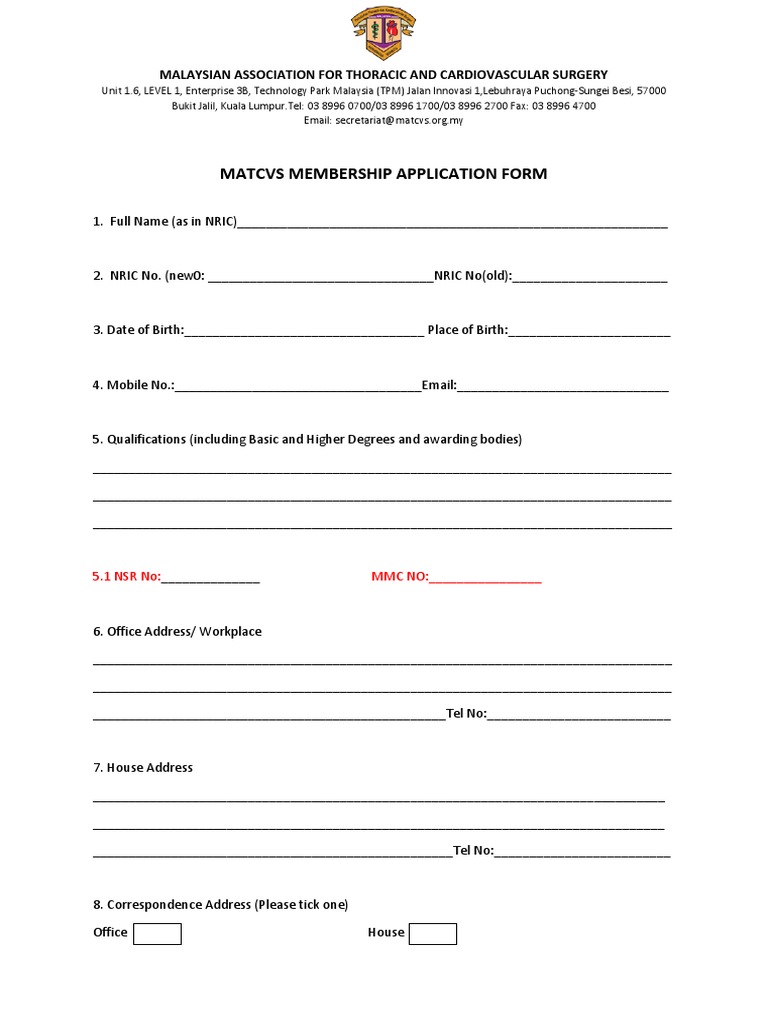 MATCVS Application Form (New) | PDF | Economies | Personal Finance